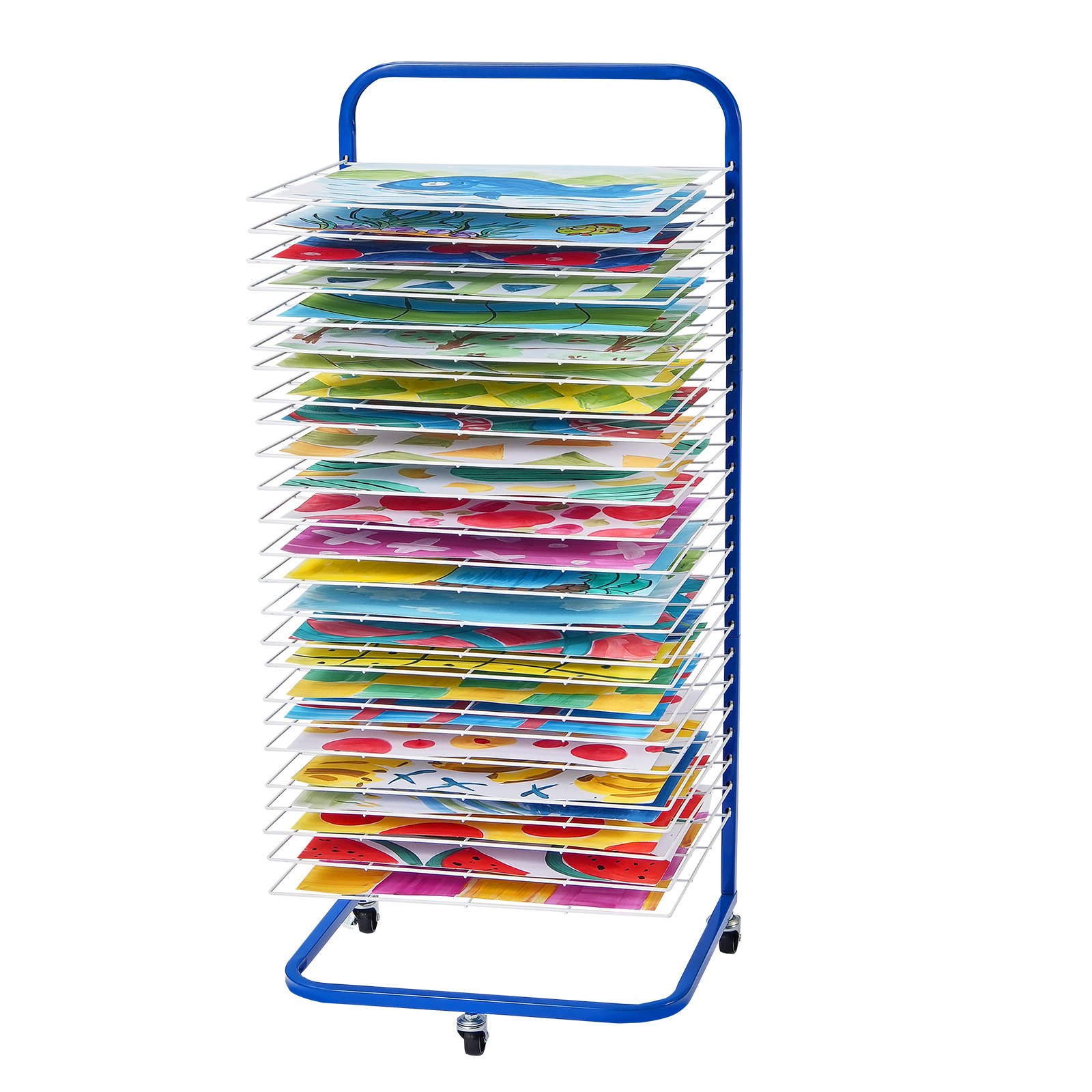 VEVOR Art Drying Rack, 25 Removable Shelves 17 x 13 x 39.4 inch Paint ...