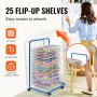 VEVOR Art Drying Rack 25 Removable Shelves Paint Drying Rack With 4 ...