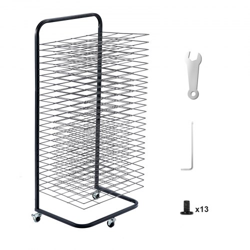 VEVOR Art Drying Rack, 25 Removable Shelves 17 x 13 x 39.4 inch Paint ...