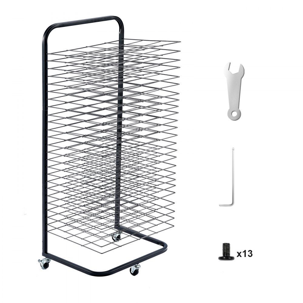 VEVOR Art Drying Rack 25 Removable Shelves Paint Drying Rack With ...