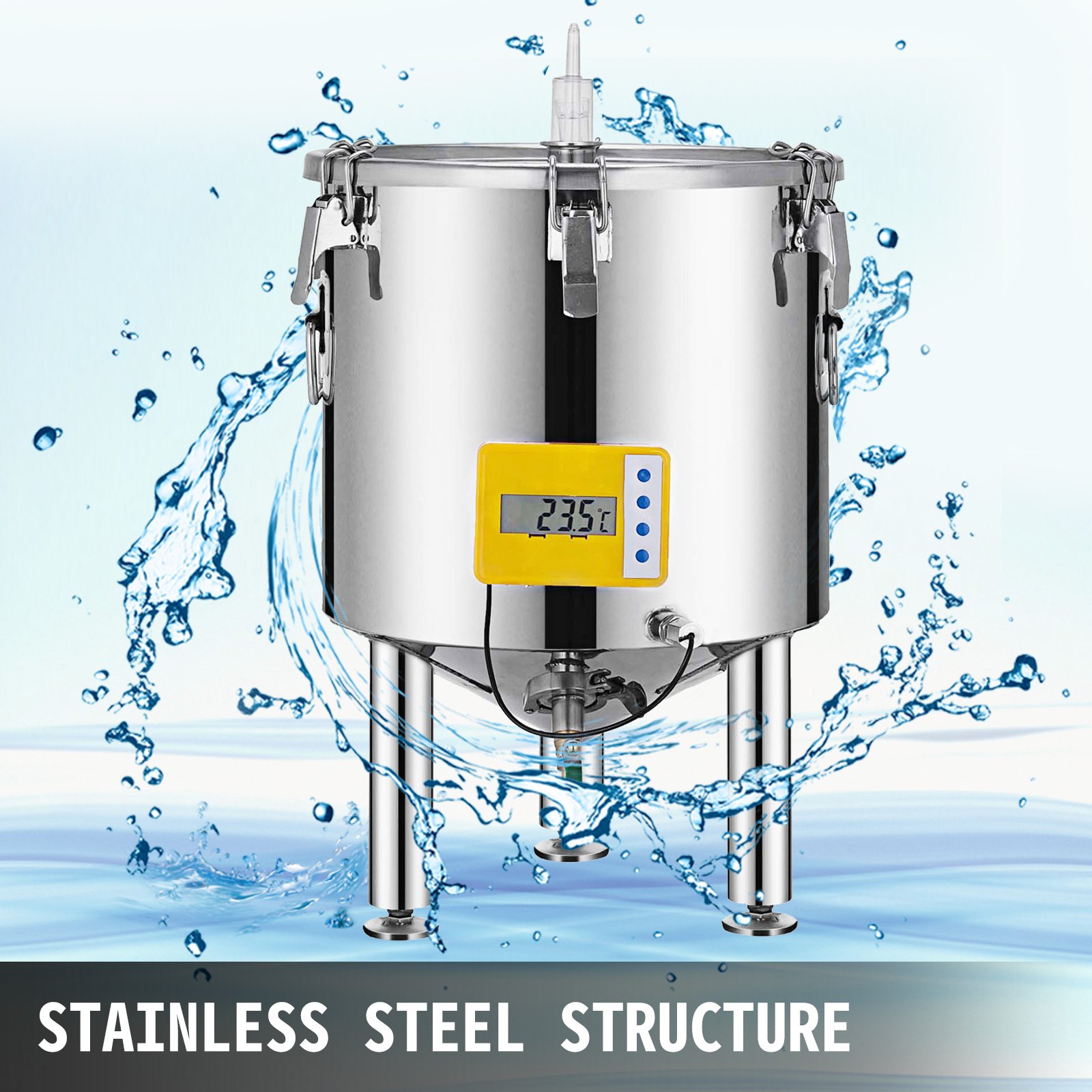 VEVOR 14 Gallon Stainless Steel Brew Fermenter Home Brewing Brew Bucket ...