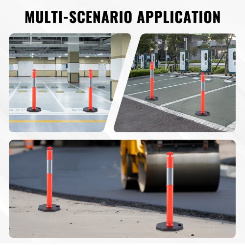 VEVOR Traffic Delineator Post Cones, 2 Pack, Traffic Safety Delineator ...