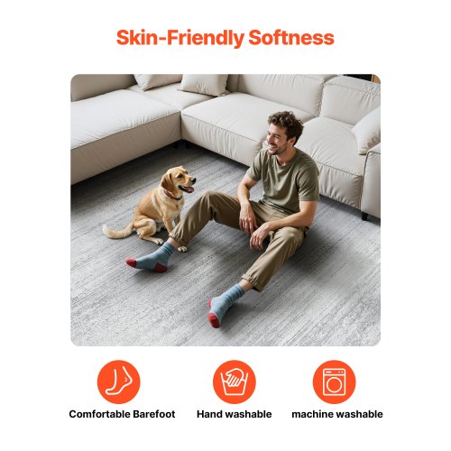 Large Area Rug 10 x 14 ft Anti-Skid and Tear-Resistant Floor Mat Modern ...