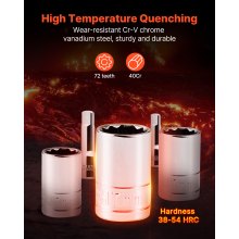 VEVOR Snap On 711IM Socket Set - 19 Piece Impact Tools