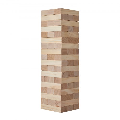 Tumbling Timber Toy 54 Blocks Large Tumble Tower Blocks Game Pine Wood ...
