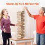 VEVOR Giant Tumbling Tower Game – 54 Pinewood Blocks