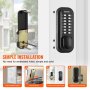 VEVOR Mechanical Keyless Entry Door Lock, 14 Digit Keypad, Outdoor Gate ...