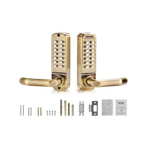 VEVOR Mechanical Keyless Entry Door Lock, 14 Key Mechanical Door Lock ...