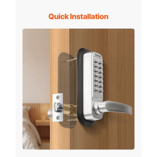 VEVOR Mechanical Keyless Entry Door Lock 14 Key Mechanical Door Lock ...
