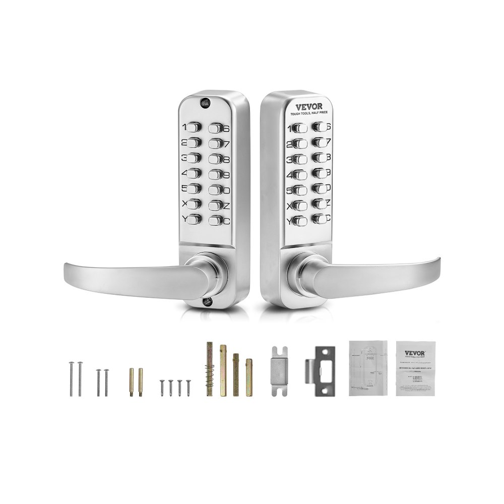 VEVOR Mechanical Keyless Entry Door Lock 14 Key Mechanical Keypad Lock ...