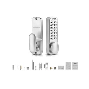 Mechanical Keyless Entry Door Lock 14 Key Mechanical Keypad Door Knob ...