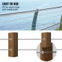 VEVOR Cable Railing Kit, 82pcs 316 Stainless Steel Protective Protector ...