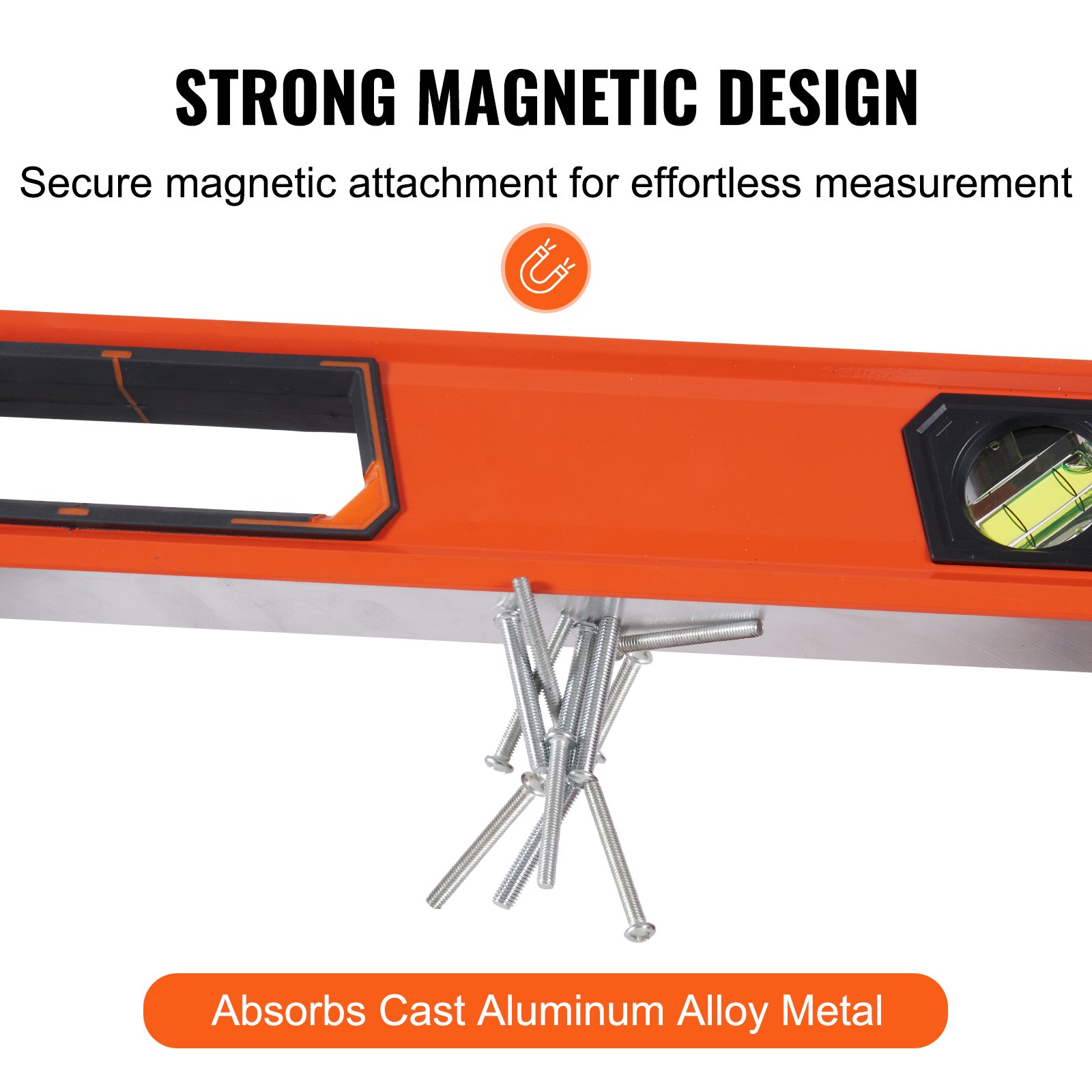 VEVOR Magnetic Torpedo Level, 48/24/16/10 in Mechanical Level Set ...