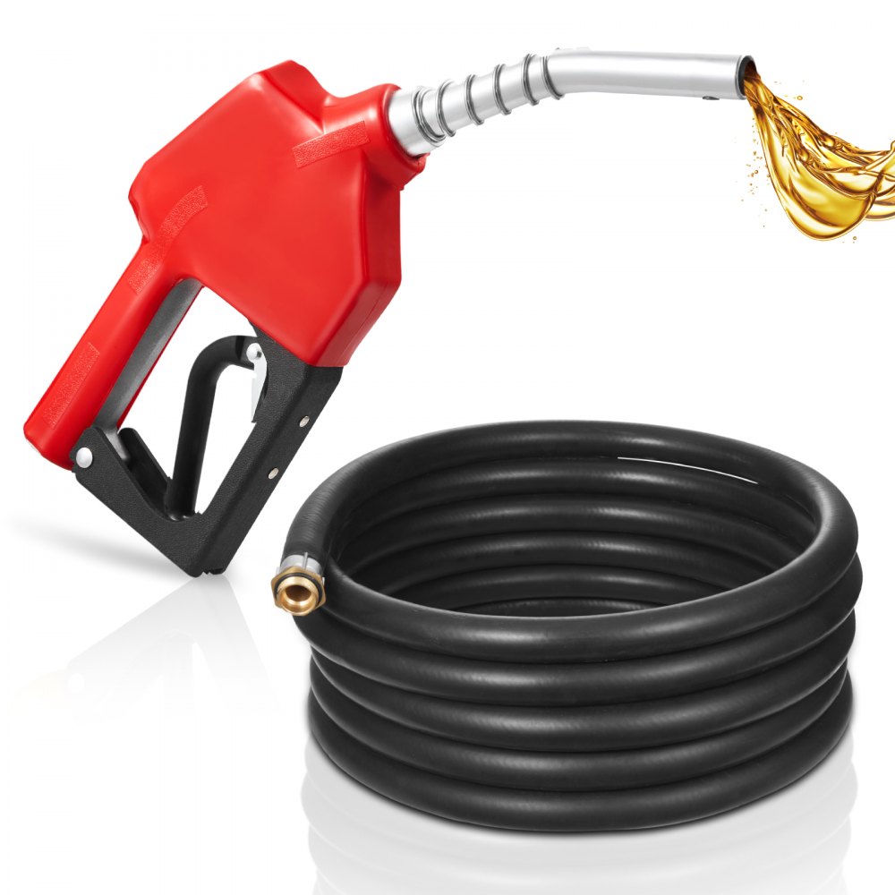 VEVOR 3/4 Automatic Fuel Nozzle – 3/4" NPT inlet, 20 ft hose