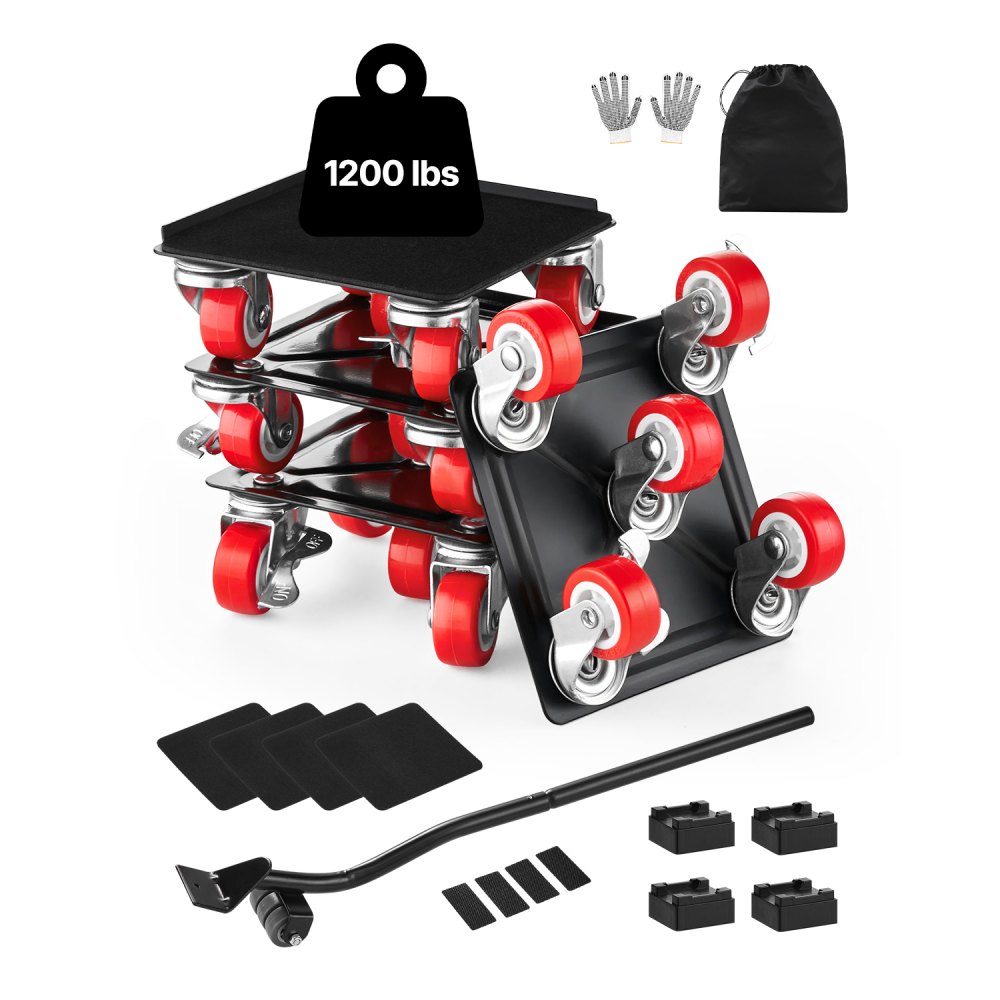 VEVOR Furniture Dolly Heavy Duty Furniture Mover with 5 Wheels 1200 lbs ...
