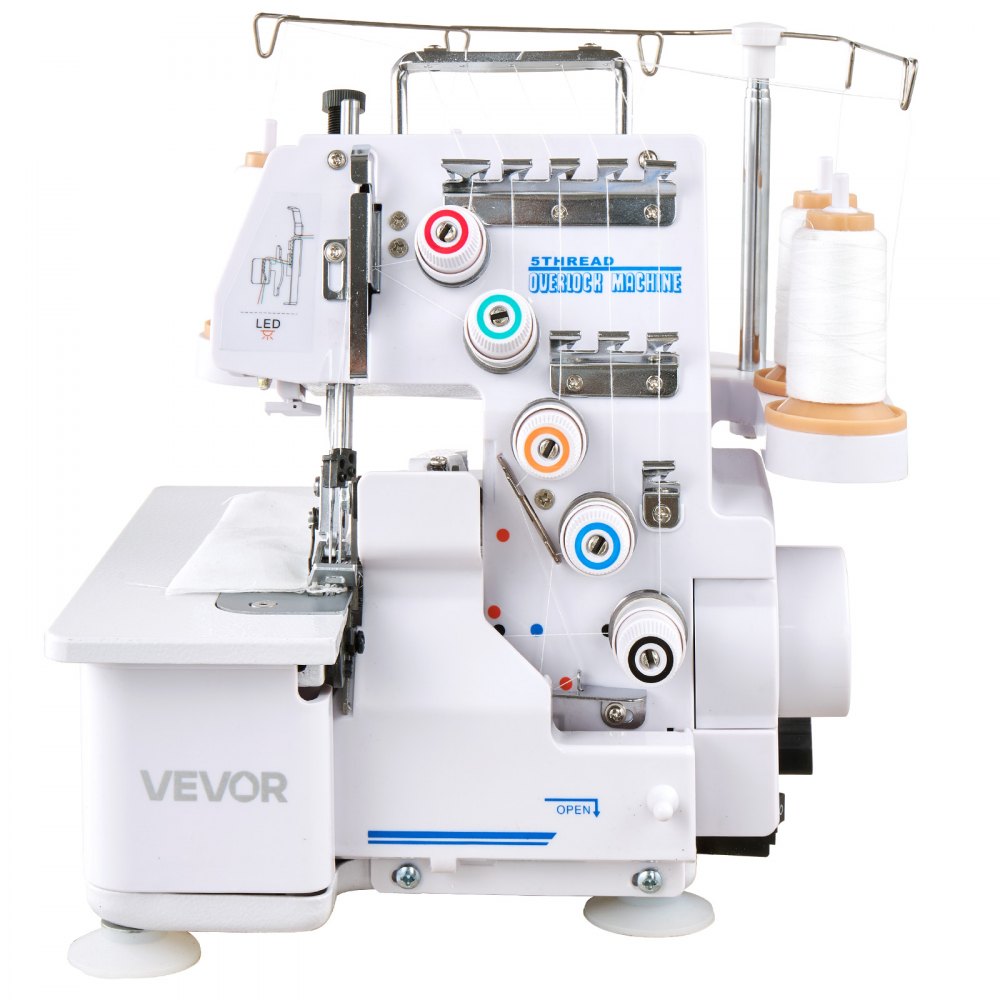 VEVOR Serger Overlock Sewing Machine, 1250 Stitches Per Minute, 2-3-5 ...