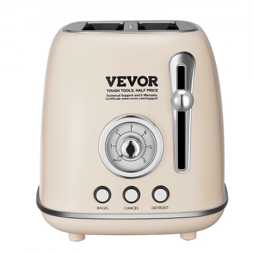 VEVOR Brushed Stainless Steel Toaster, 2 Slice, 825W 1.5'' Extra Wide ...