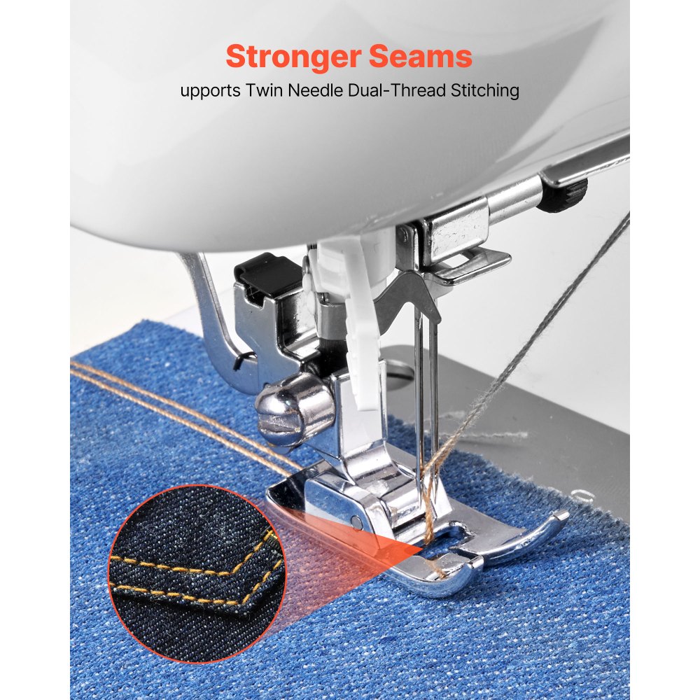 VEVOR Computerized Sewing Machine, 60 Stitch Applications, with LED ...