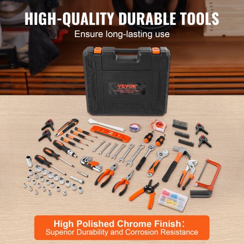 VEVOR Tool Kit, 216 Piece General Household Hand Tool Set, Home ...