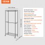 VEVOR Heavy Duty Clothes Rack, Double Hanging Rods Clothing Garment ...