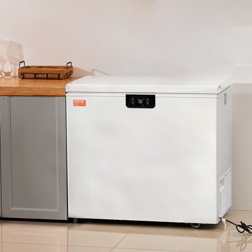 VEVOR Chest Freezer, 7 Cu.ft / 198 L Compact Deep Freezer, Free ...