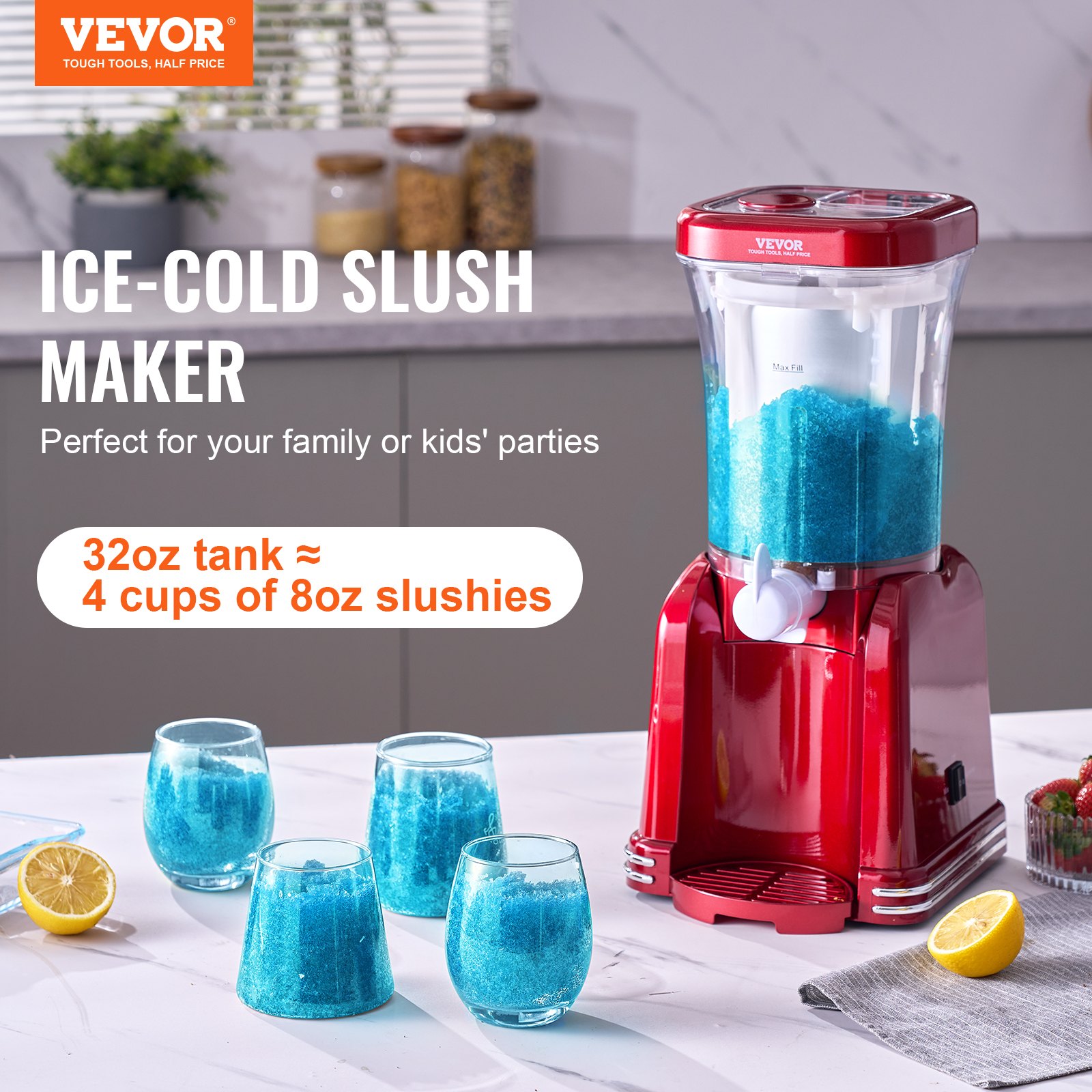 VEVOR Frozen Machine for Margaritas – 32oz Slushy Drink Maker