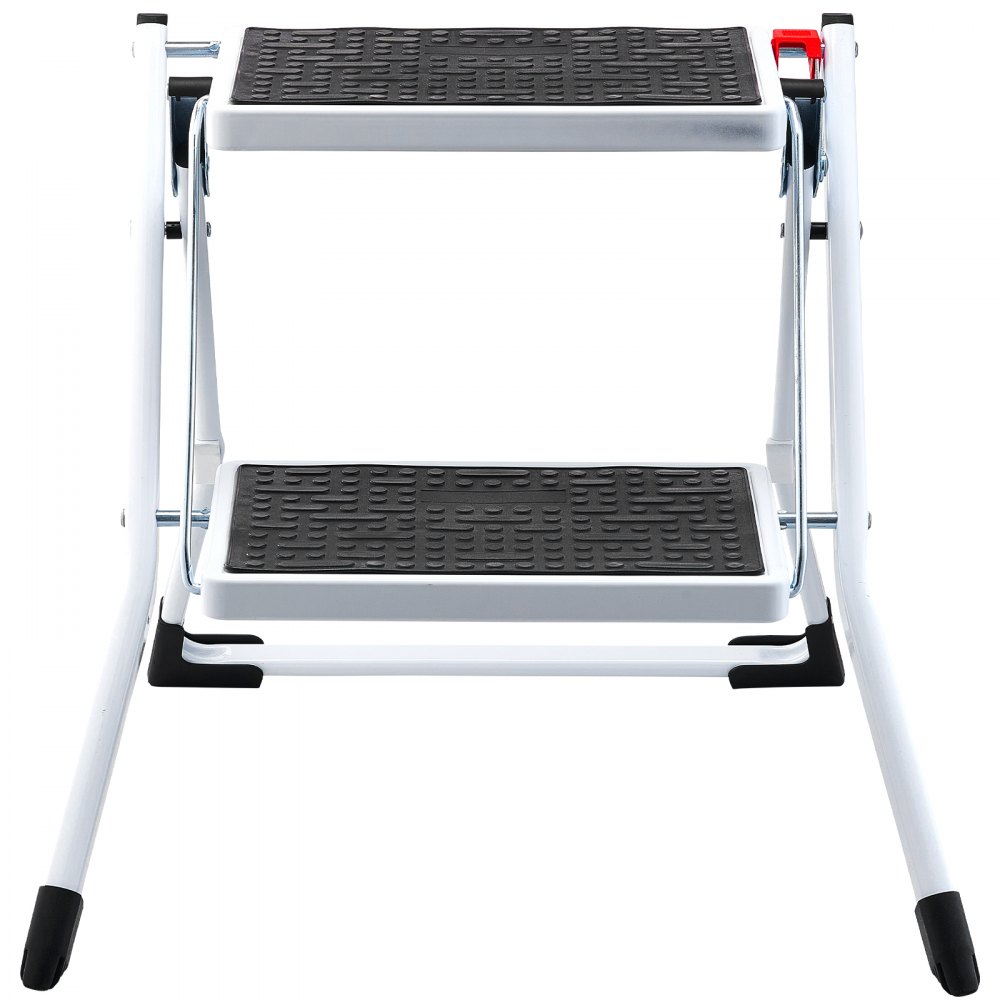 VEVOR Step Ladder 2-Step 150kg Capacity, Ergonomic Folding Steel Step ...