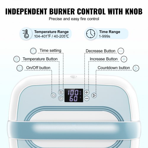 VEVOR Heat Press Machine 12 x 10 in Portable Heat Transfer Machine Blue ...