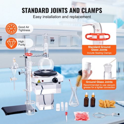 VEVOR Lab Glassware: High-Quality Lab Distillation Kit