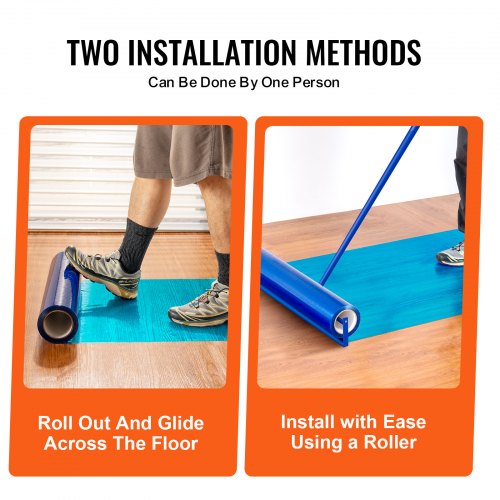 VEVOR Carpet Protection Film, 24" x 200' Floor and Surface Shield with ...