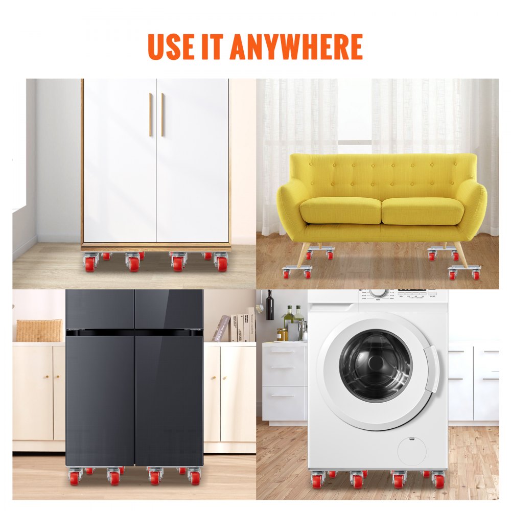 VEVOR Furniture Dolly, Furniture Moving Dollies with 360° PP Swivel ...