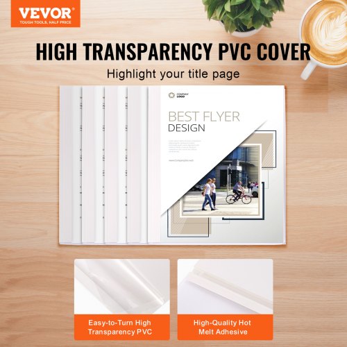 VEVOR Thermal Binding Covers 10 Pack Thermal Presentation Covers 5/16 ...
