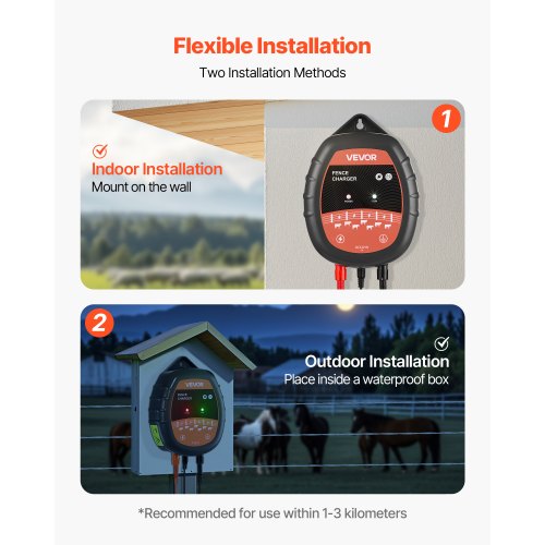 Electric Fence Charger 10kV 1J AC DC Electric Fence Energizer 1.86 ...