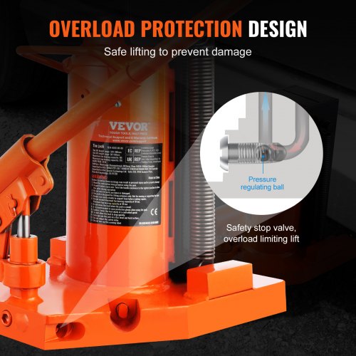 VEVOR Hydraulic Toe Jack, 10 Ton On Toe Toe Jack Lift, 20 Ton On Top ...
