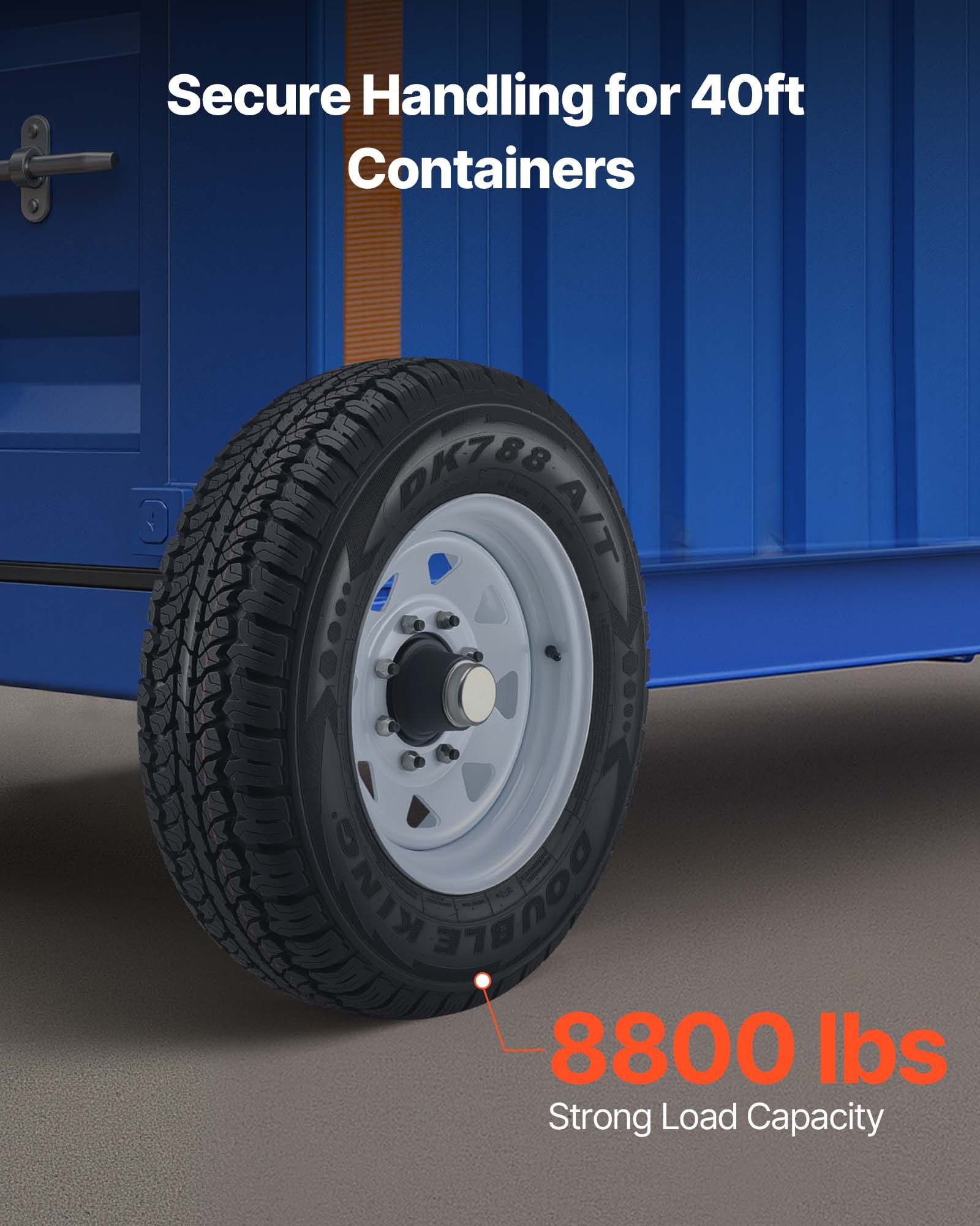 VEVOR Shipping Container Wheels Kit - 16" Tires, 8800Lb