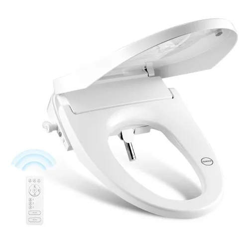 Elongated Bidet Toilet Seat Electric Smart Heated Seat Remote Control | VEVOR US