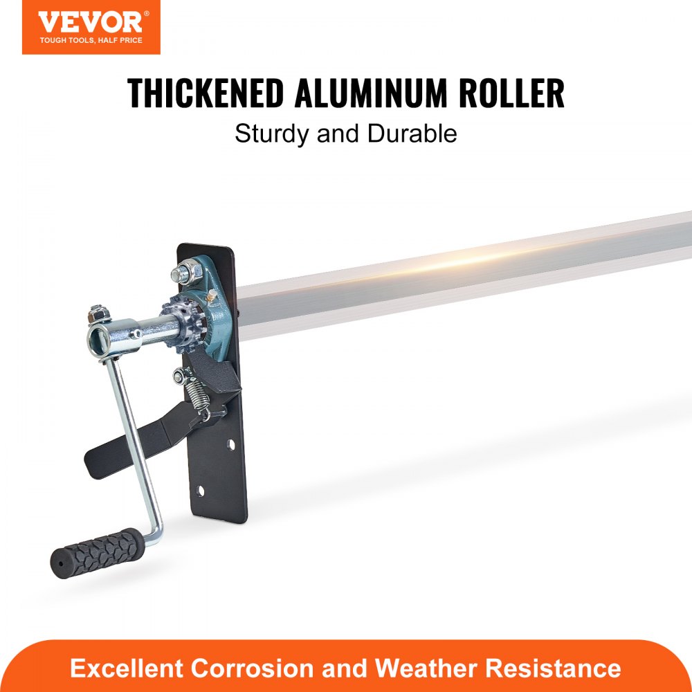 VEVOR Hand Crank Tarp Roller Kit, 64" to 104" Wide, Aluminum Alloy ...