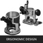 VEVOR Compact Router 1.25HP with Fixed Base and Plunge Base，Variable ...