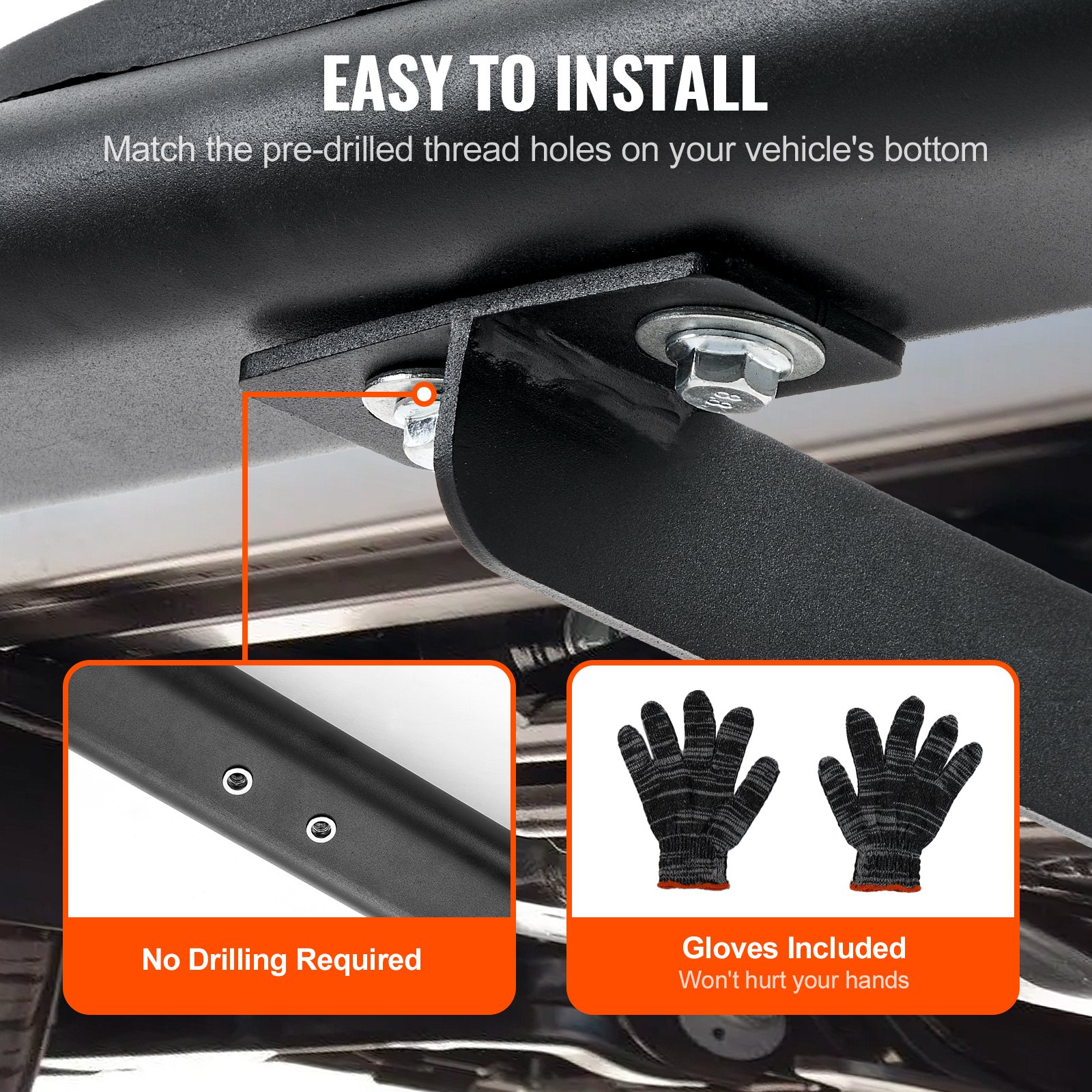 VEVOR Running Boards, 3" Step Bars Compatible with 2019-2023 Chevy ...