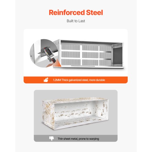 Air Conditioner Wall Sleeve 42 in with Exterior Grille Universal AC ...
