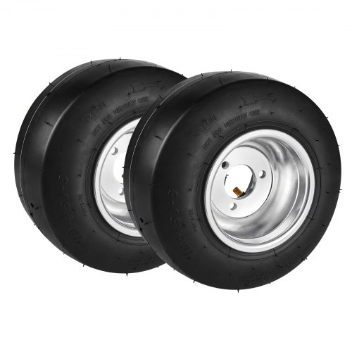 VEVOR Go Kart Tires and Rims, 10x4.5-5" Go Kart Wheels, 2-Pack Front ...