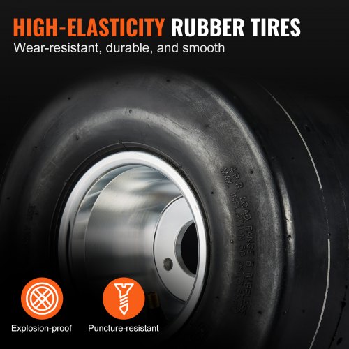 VEVOR Go Kart Tires and Rims, 11x6-5" Go Kart Wheels, 2-Pack Rear ...