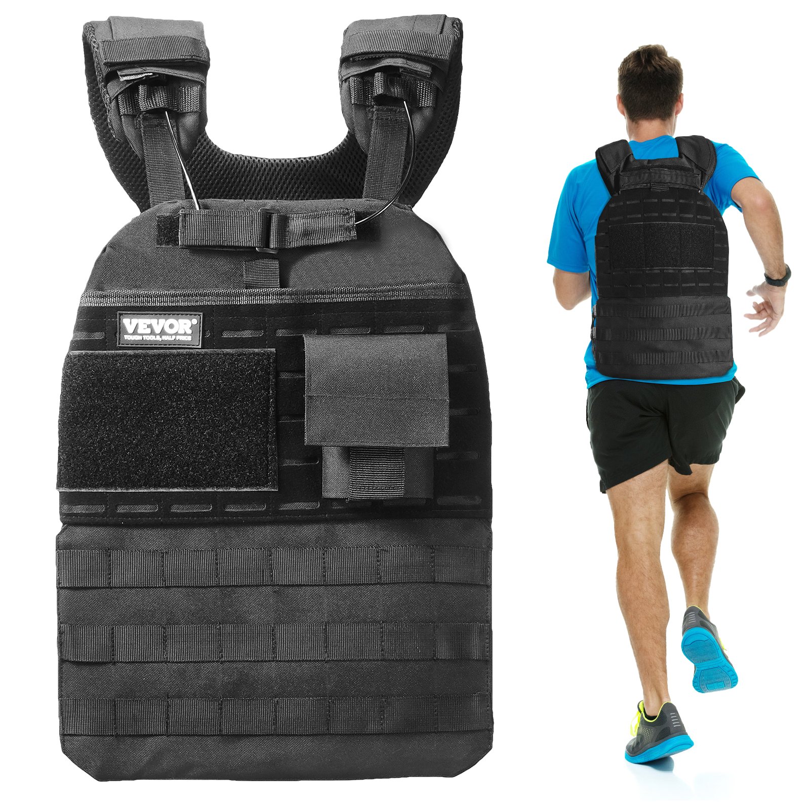 VEVOR 40lb Adjustable Weighted Vest for Men Women Strength Training ...