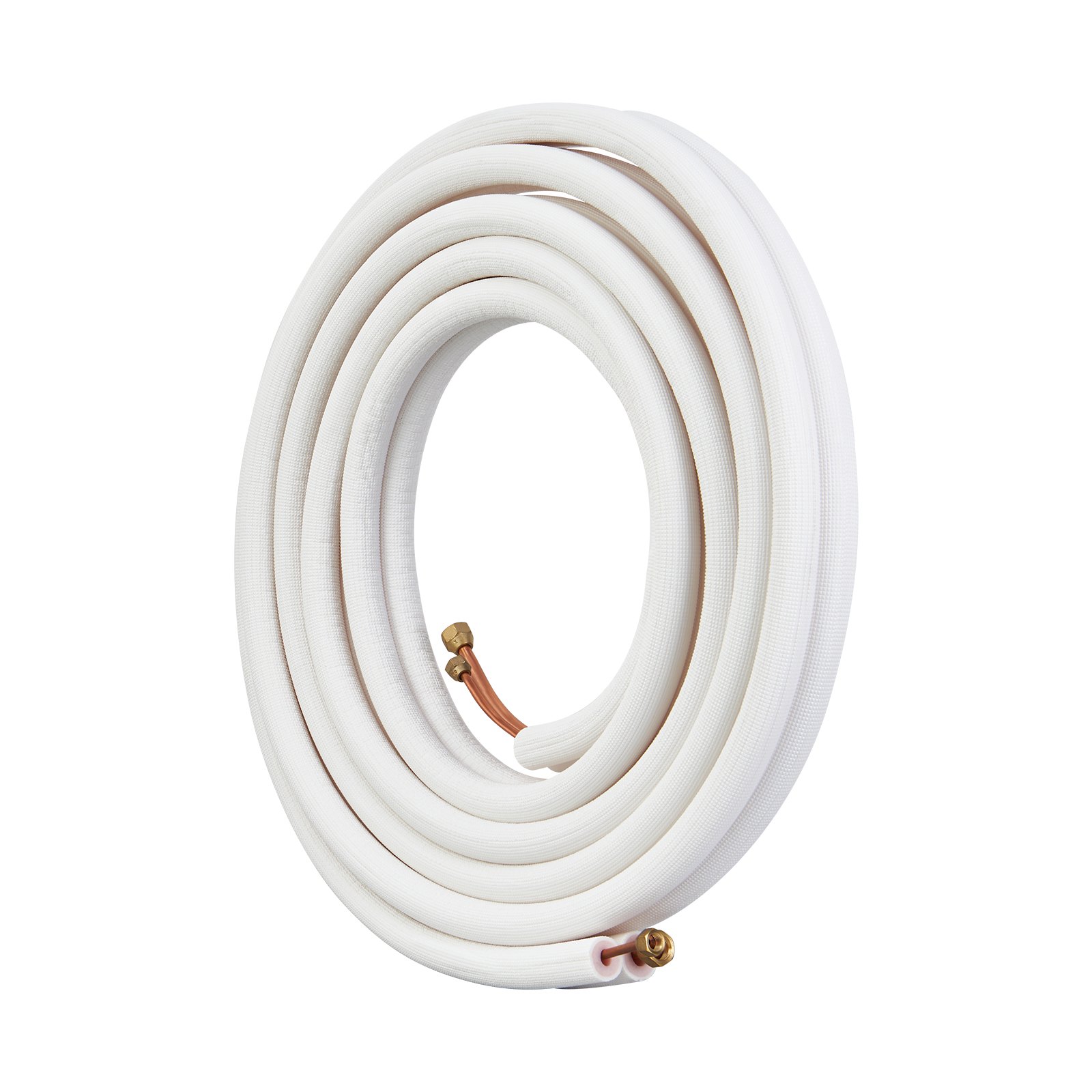 VEVOR 25FT Mini Split Line Set, 1/4" & 3/8" O.D Copper Pipes Tubing and ...
