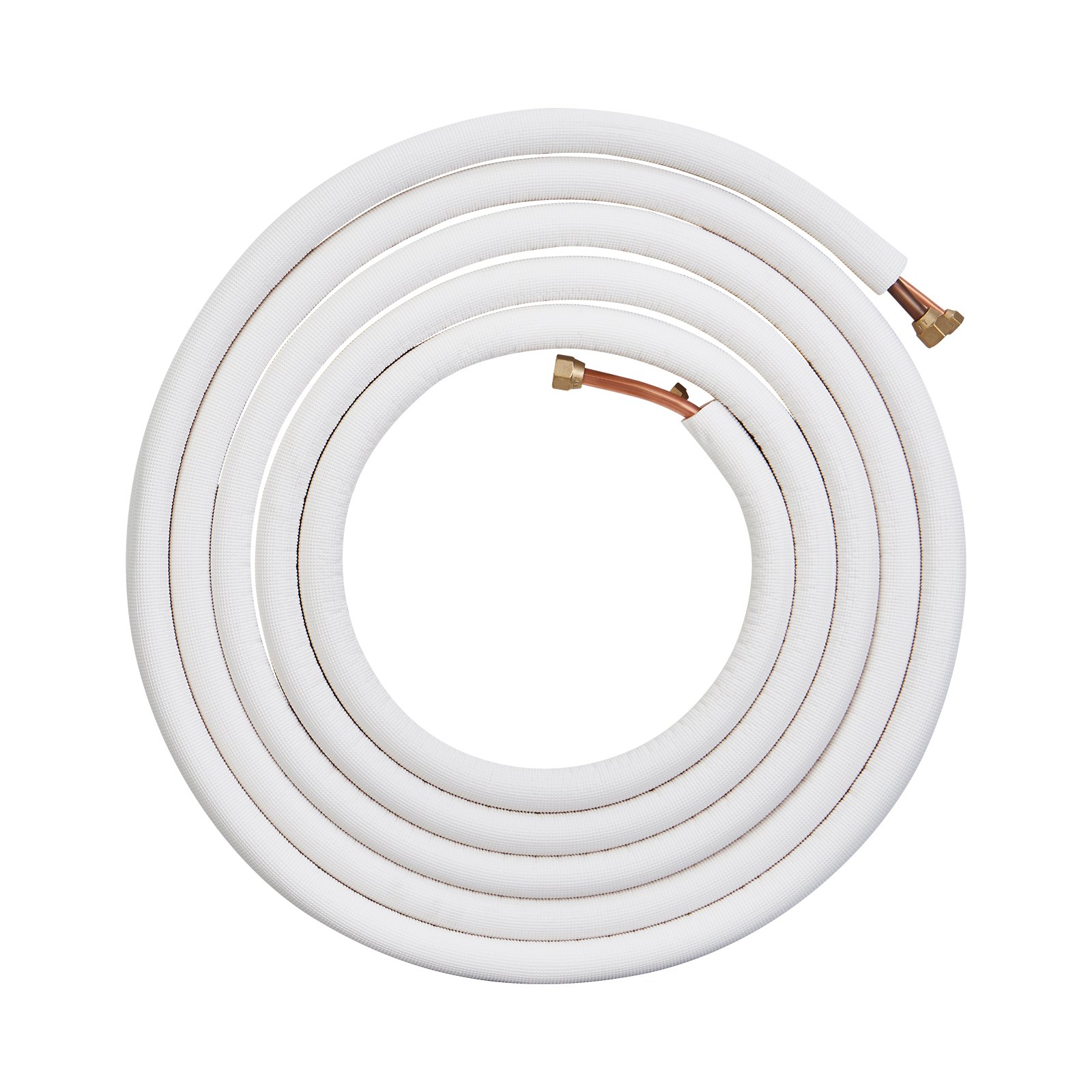 VEVOR 25FT Mini Split Line Set, 1/4" & 1/2" O.D Copper Pipes Tubing and ...