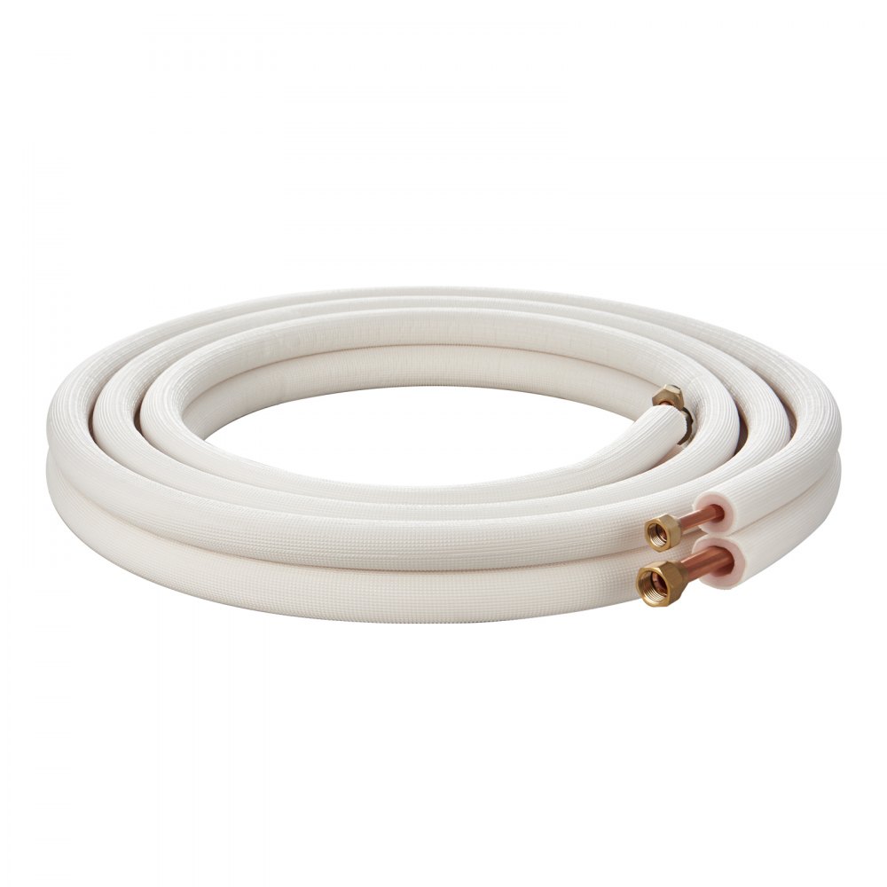 VEVOR 16FT Mini Split Line Set, 3/8" & 5/8" O.D Copper Pipes Tubing and ...