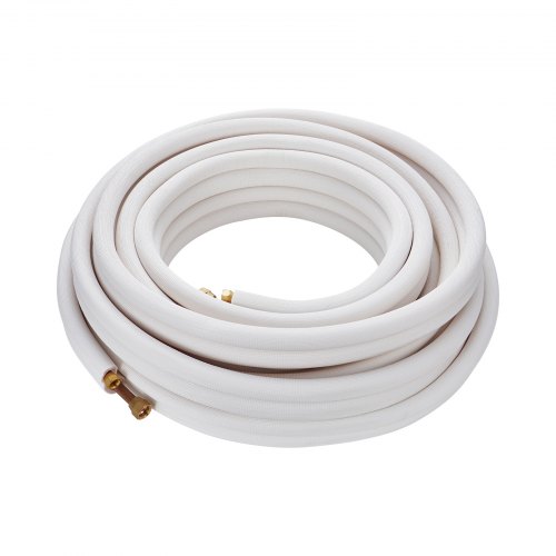 VEVOR 50FT Mini Split Line Set, 3/8" & 5/8" O.D Copper Pipes Tubing and ...