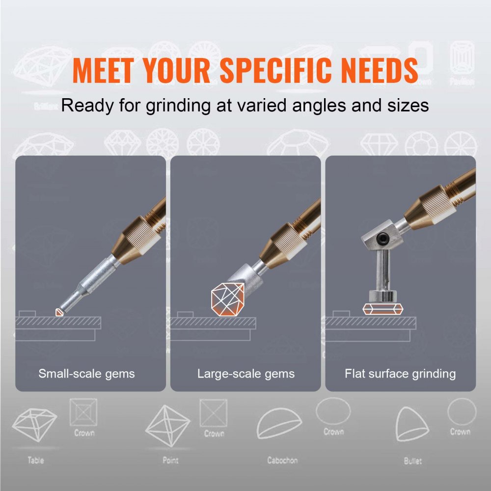 VEVOR Gem Faceting Machine 180W Jade Grinding Polishing 2980RPM Rock ...