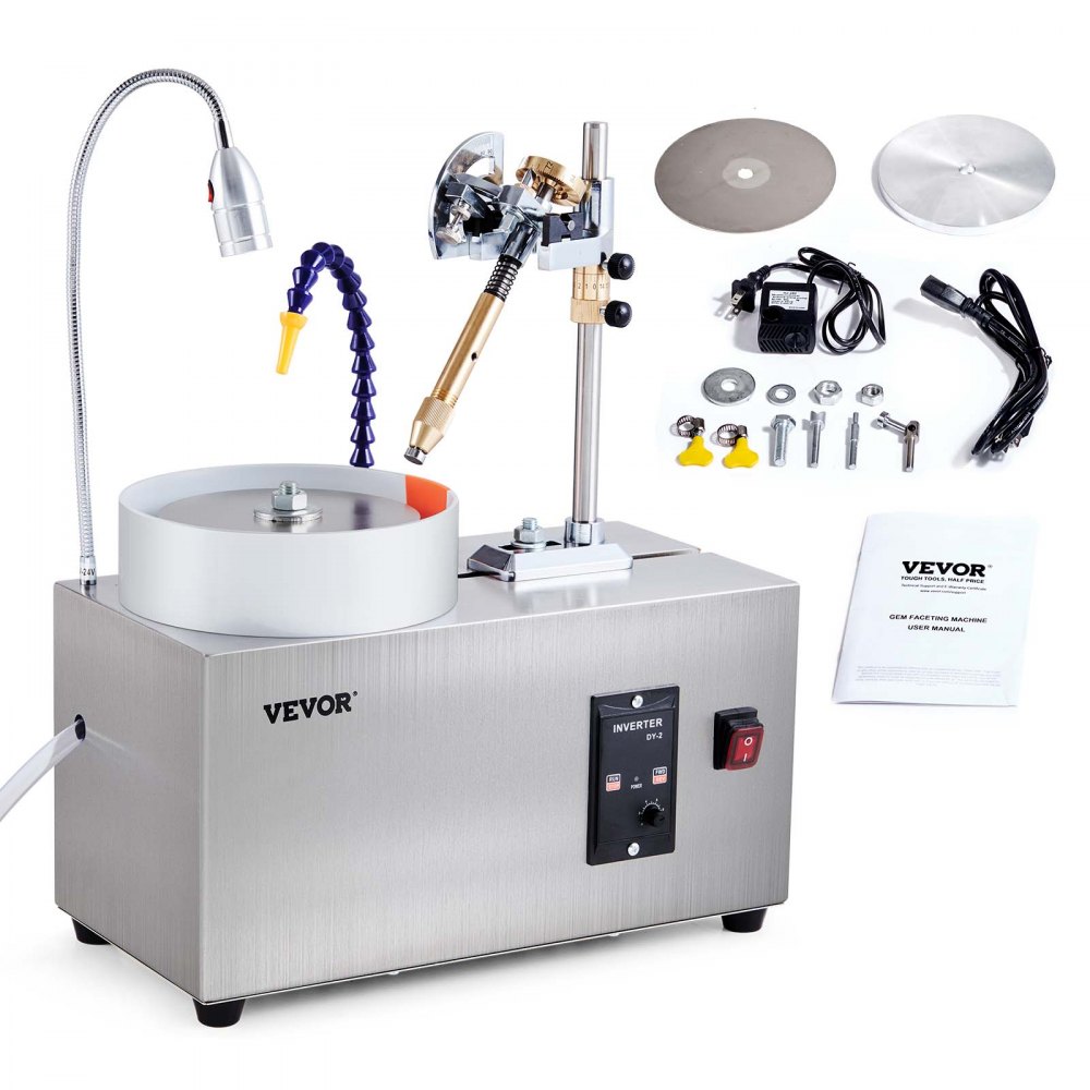 VEVOR Gem Faceting Machine 180W Jade Grinding Polishing 2980RPM Rock ...