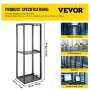 VEVOR Server Rack, 28U Open Frame Rack, 4-Post IT Server Network Relay ...